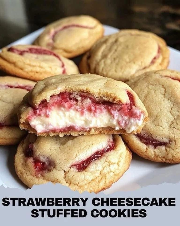 Strawberry Cheesecake Stuffed Cookies – Easy Recipes